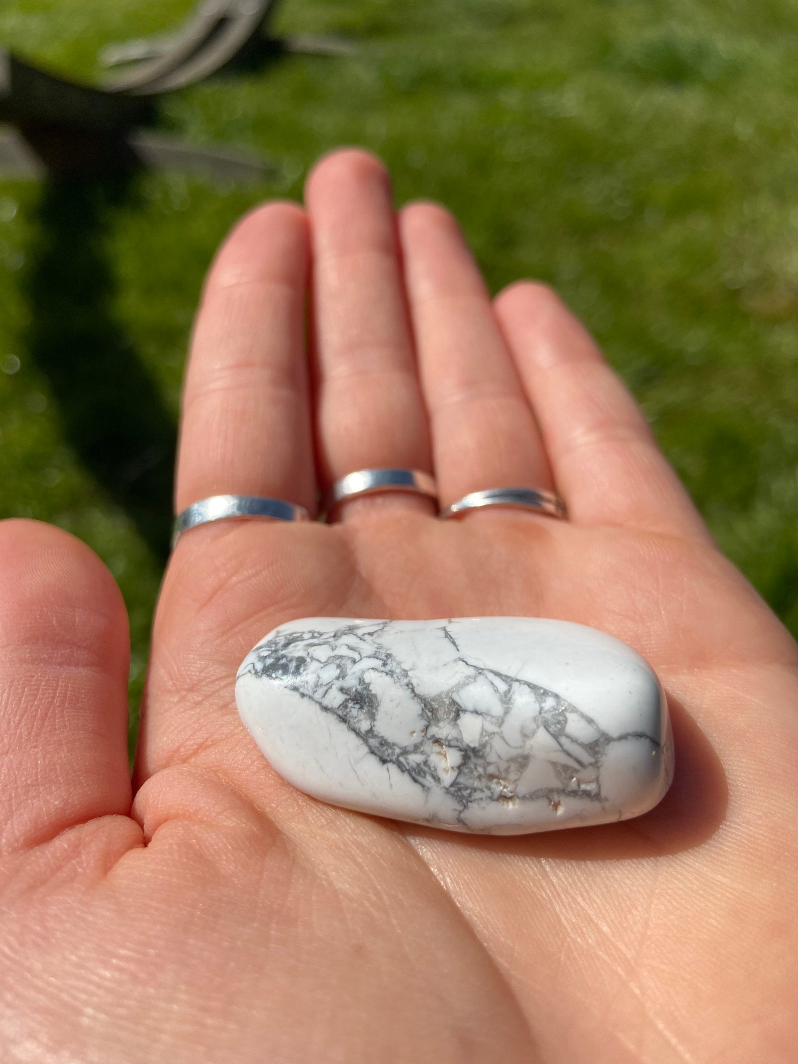 White Howlite Tumble Stone White Howlite Crystal Ethically | Etsy