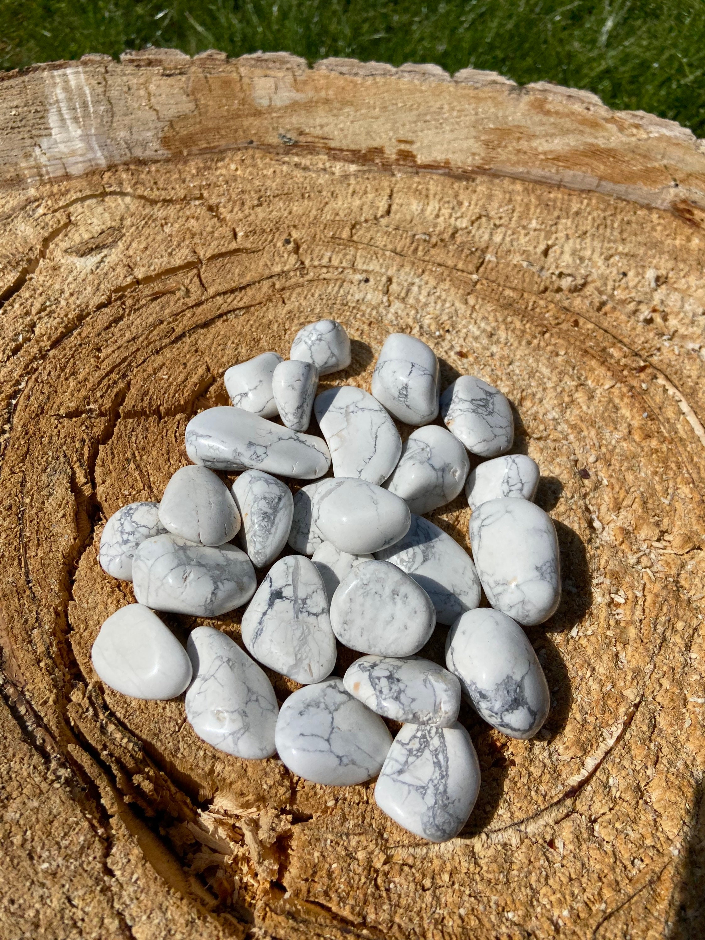 White Howlite Tumble Stone White Howlite Crystal Ethically | Etsy