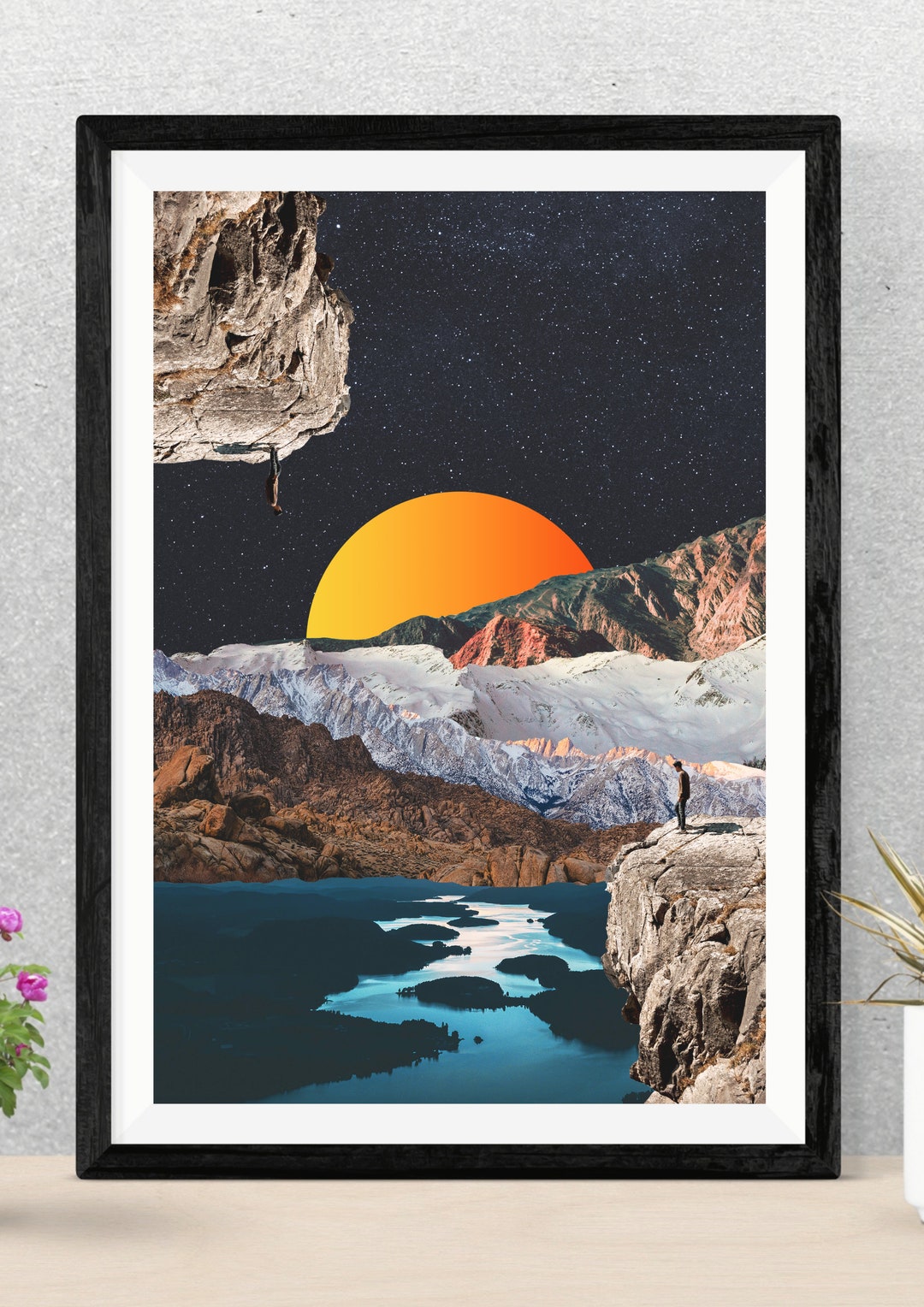 Overlooking Space Digital Collage / Trippy Wall Art / Digital Download ...