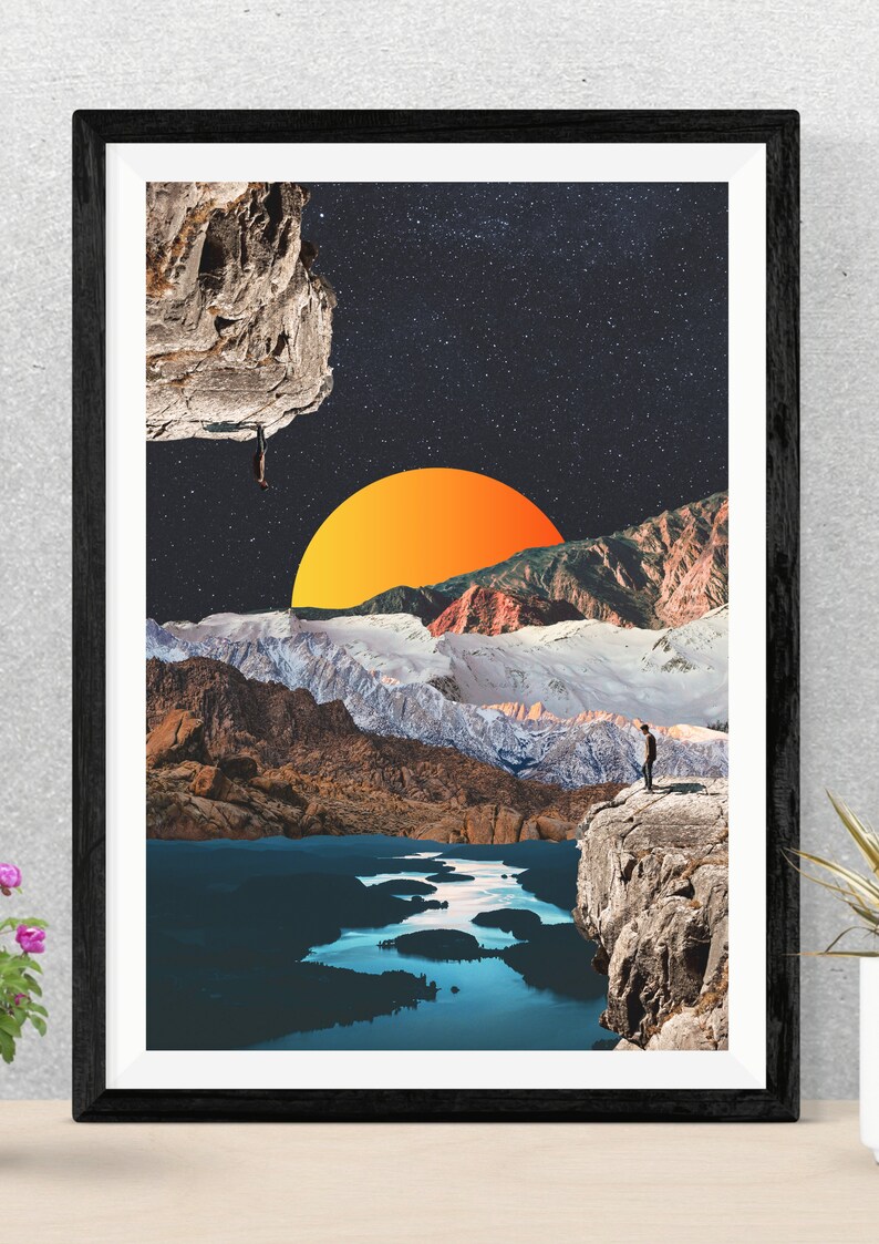 Overlooking Space Digital Collage / Trippy Wall Art / Digital Download ...