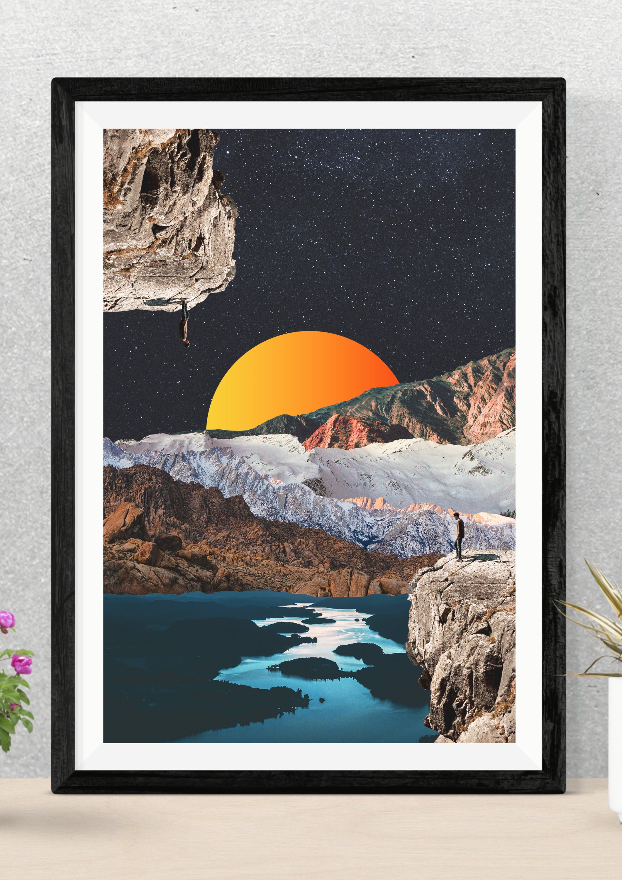 Overlooking Space Digital Collage / Trippy Wall Art / Digital Download ...