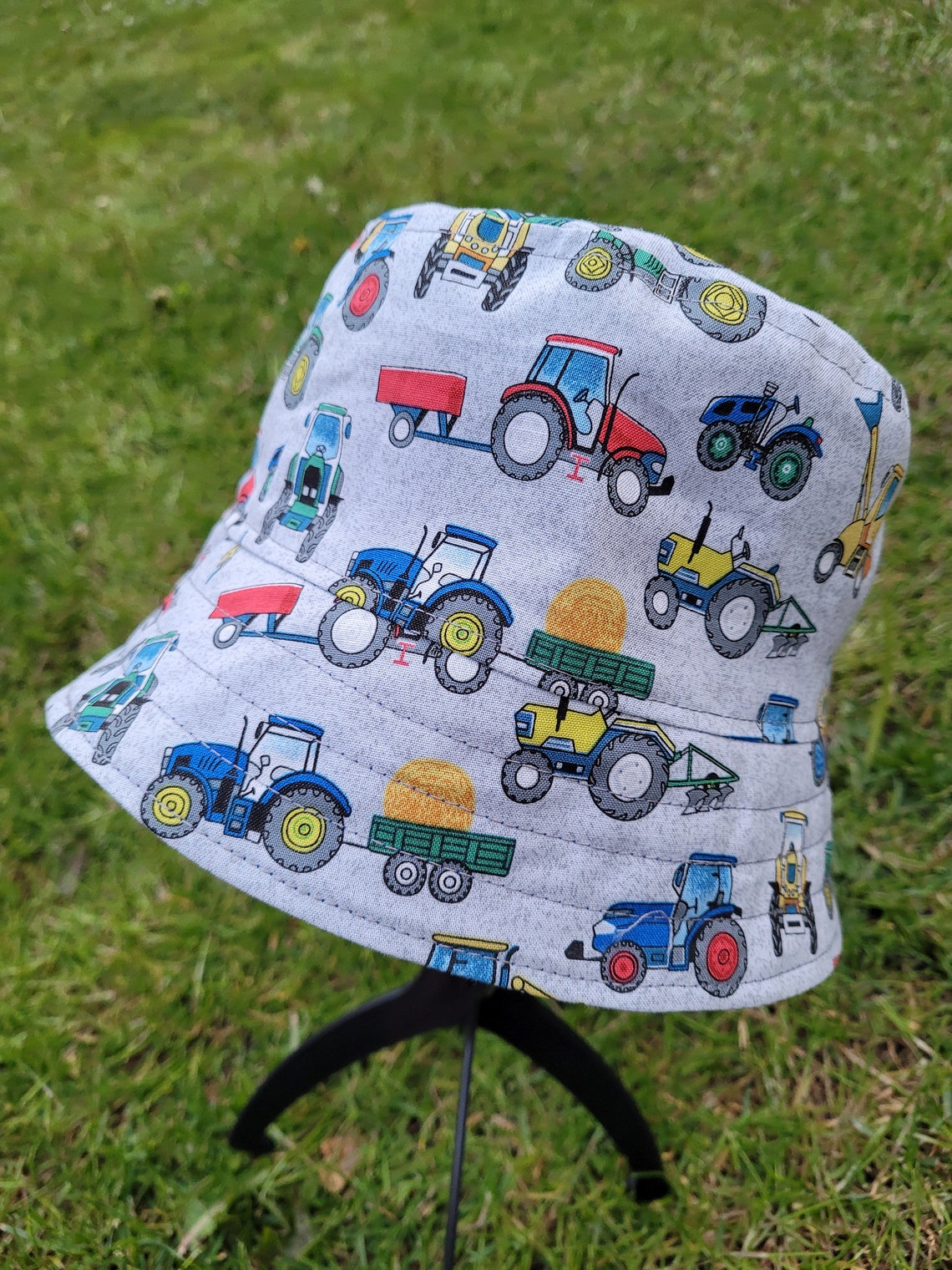 Boys Tractor Hat Summer Hat With Tractors for Kids Digger Hat - Etsy