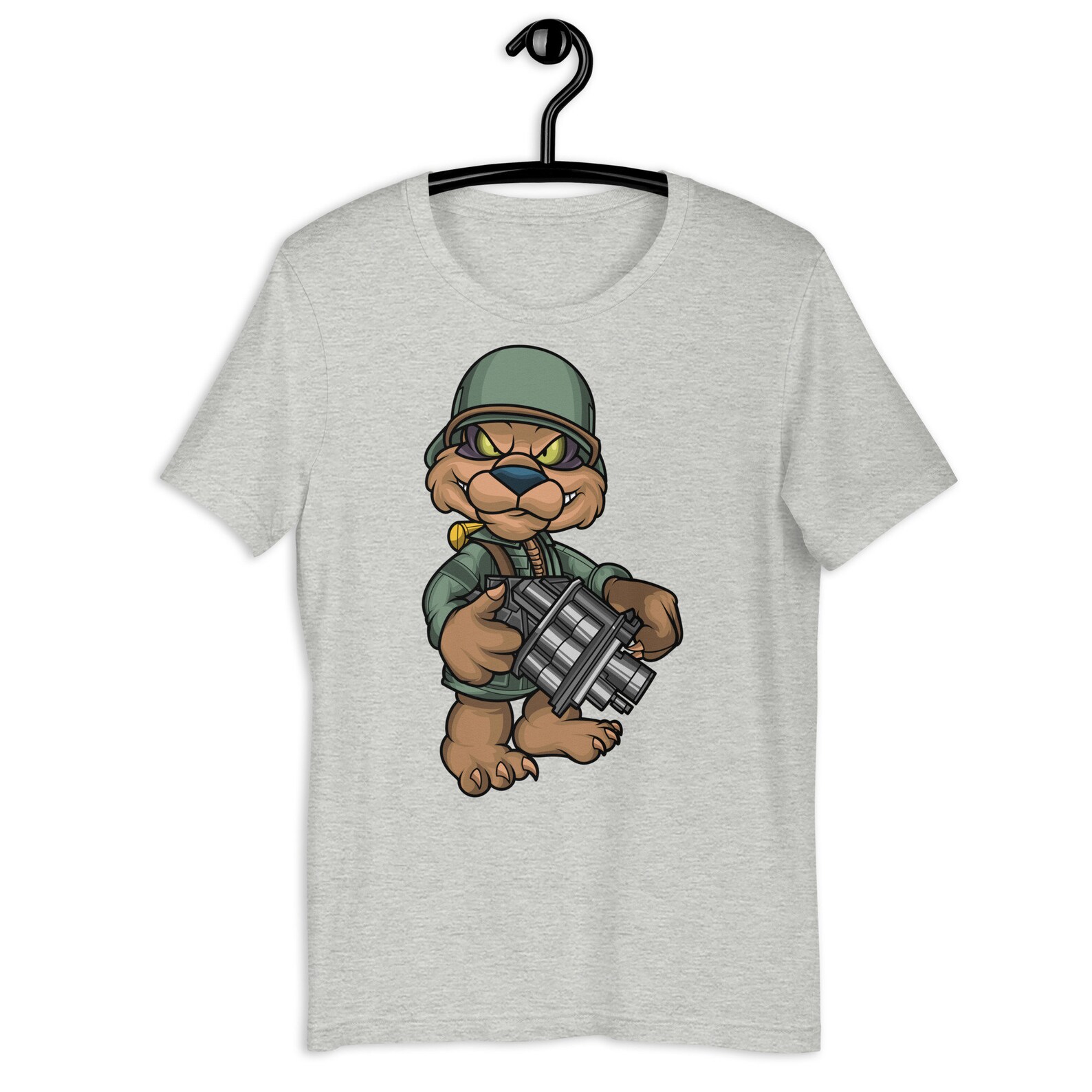 Army Conker Bad Fur Day Teddy With Gun Short-sleeve Unisex - Etsy