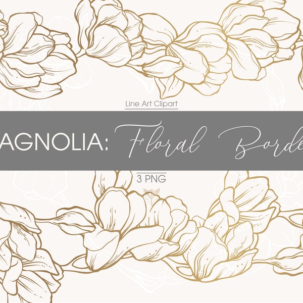 Magnolia Flower Border Png - Etsy