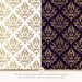 Gold Damask Digital Paper Pack. Victorian Pattern Seamless Pattern PNG ...