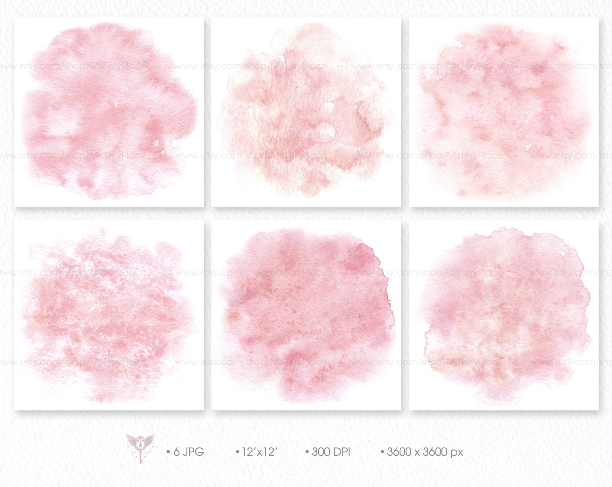 Blush Watercolor Digital Paper Abstract Watercolor Patterns - Etsy