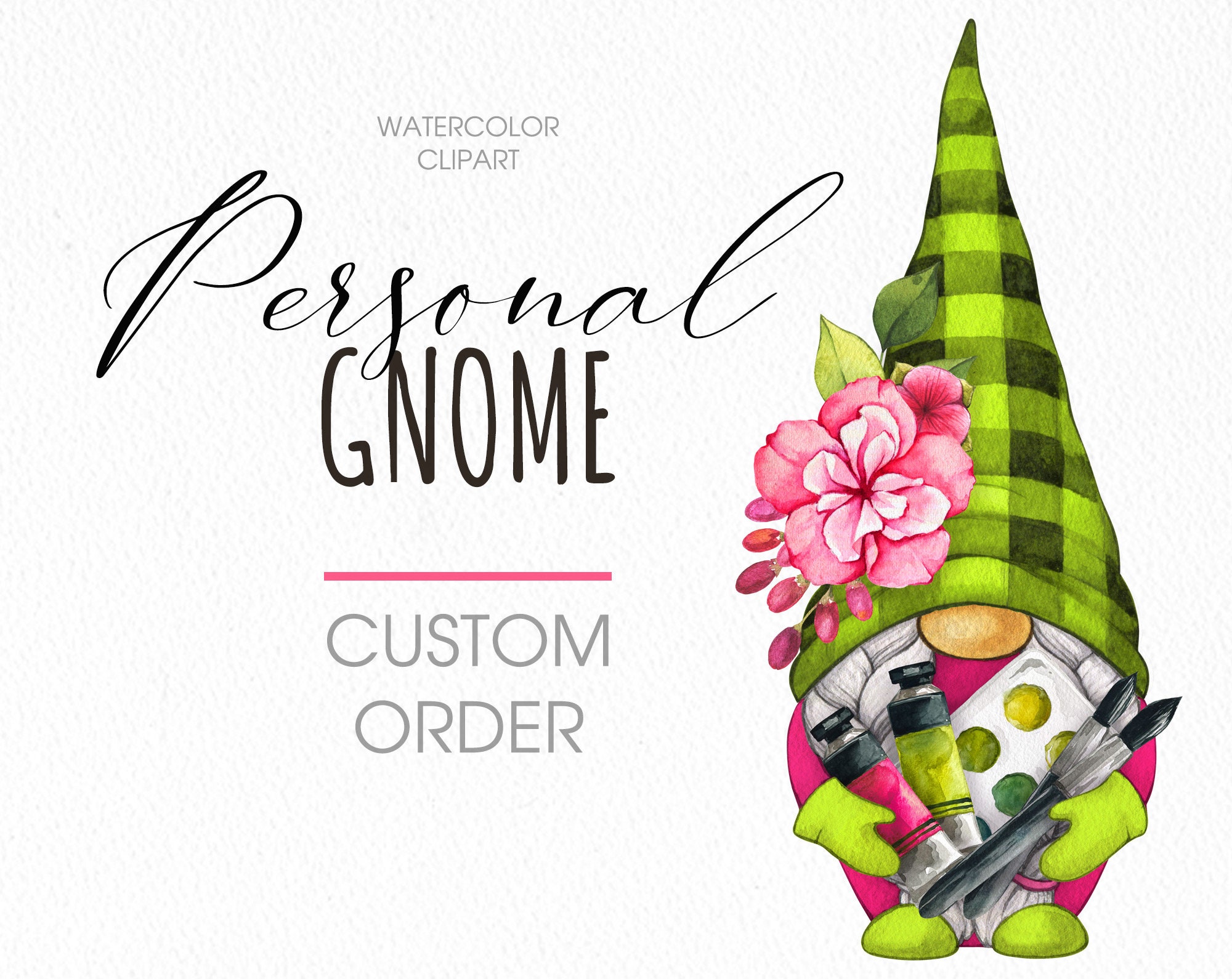 Custom Gnome PNG Clipart. Gnome Watercolor Illustration. - Etsy