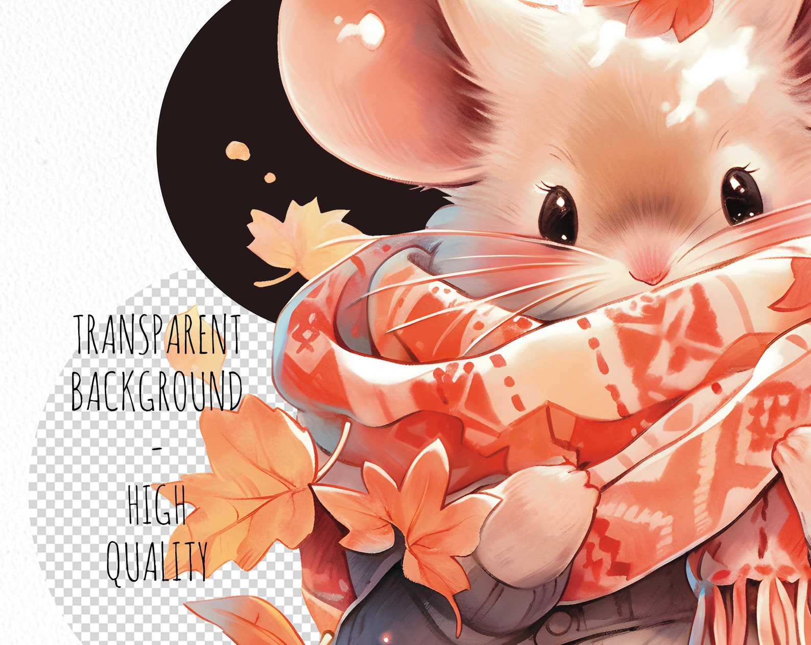 Cute Fall Mouse PNG Clipart. Autumn Sublimation Designs, Digital ...