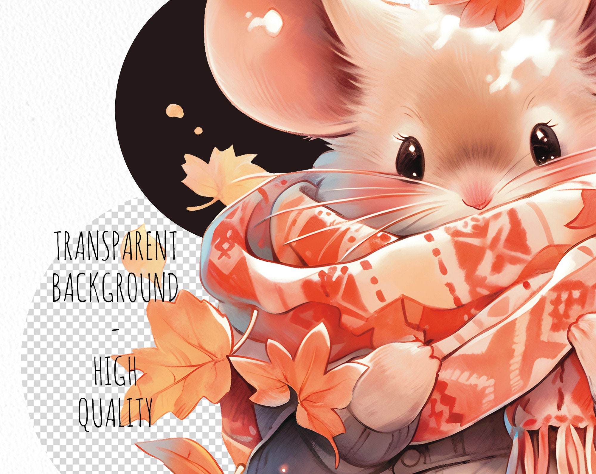Cute Fall Mouse PNG Clipart. Autumn Sublimation Designs, Digital ...