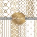 Gold Damask Digital Paper Pack. Victorian Pattern Seamless Pattern PNG ...
