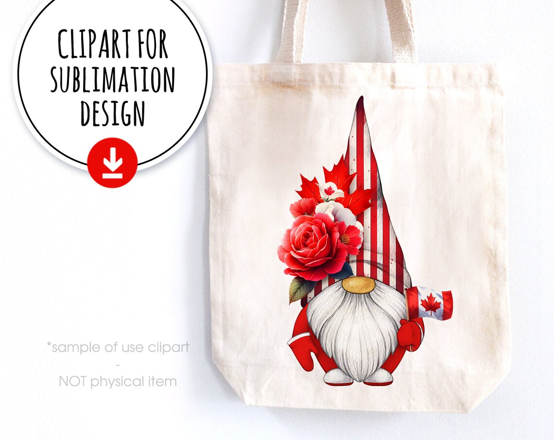 Canada Gnome PNG Clipart. Canadian Flag Gnome Watercolor Clipart ...