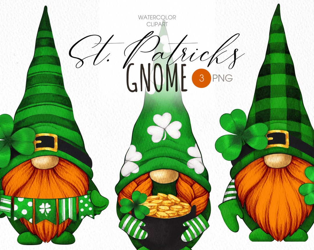 St Patricks Gnome PNG Clipart. St Patricks Day Png Watercolor Clipart ...