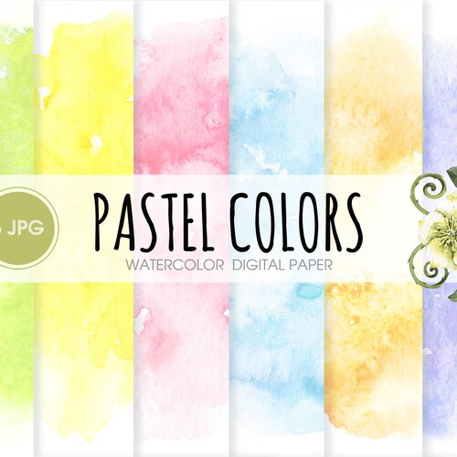 Pastel Watercolor Digital Paper Abstract Watercolor Splash. - Etsy