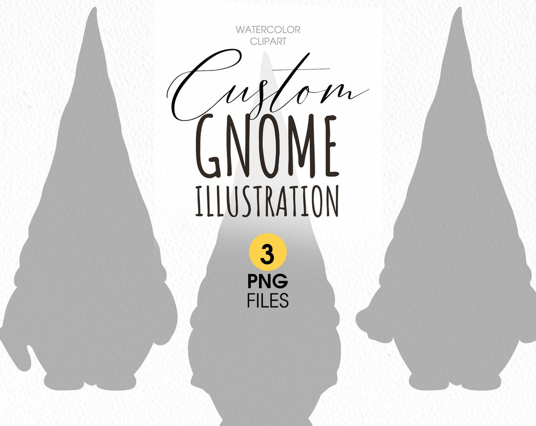Custom Gnome Set PNG Clipart. Printable Gnome Watercolor Illustration - Etsy