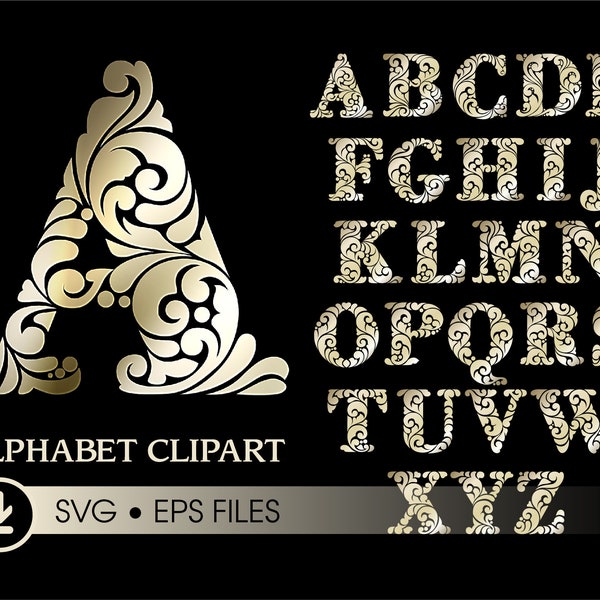 Damask Alphabet - Etsy