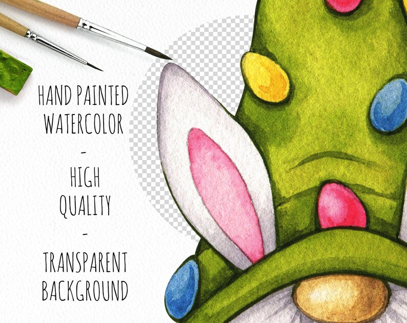 Easter Gnomes PNG Clipart. Easter Gnome Cute Watercolor Clipart ...