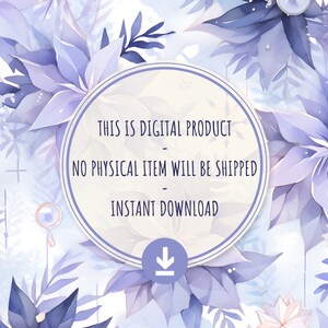 Christmas Pastel Purple Digital Paper, Winter Floral Scrapbook Paper ...