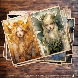 Fairy Junk Journal Kit, Fairy Grunge Printable Pages, Paper Craft Pages ...