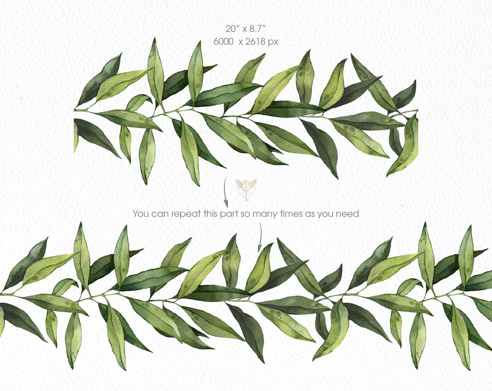 Greenery Border PNG Clipart. Greenery Garland Clipart. - Etsy Australia