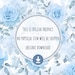 Pastel Blue Floral Digital Paper, Blue Rose Watercolor Scrapbook Paper ...