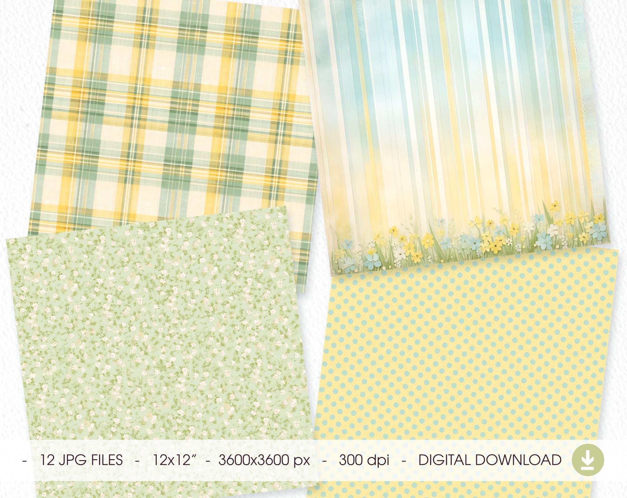 Vintage Spring Digital Paper: Printable Pastel Floral Scrapbook ...