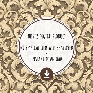 Vintage Victorian Pattern Digital Paper, Distressed Brown Shabby Chic ...