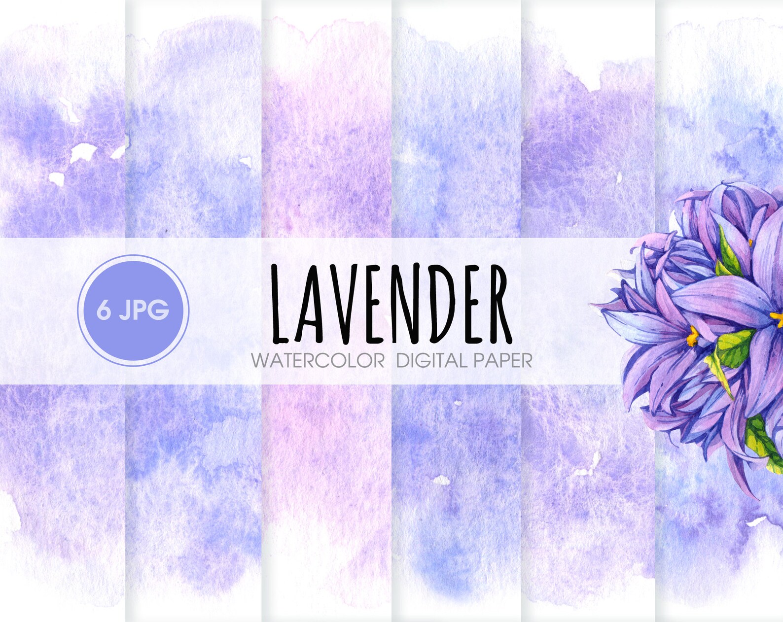Lavender Watercolor Digital Paper Abstract Watercolor Splash - Etsy