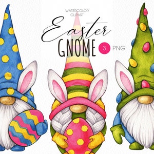 Easter Gnomes PNG Clipart. Easter Gnome Cute Watercolor Clipart ...