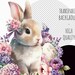 Easter Bunny PNG Clipart. Easter Cute Bunny Watercolor Clipart. - Etsy