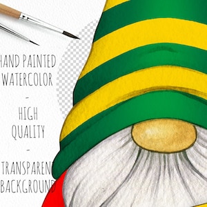 Back to School Gnome Watercolor Clipart (PNG) - Etsy