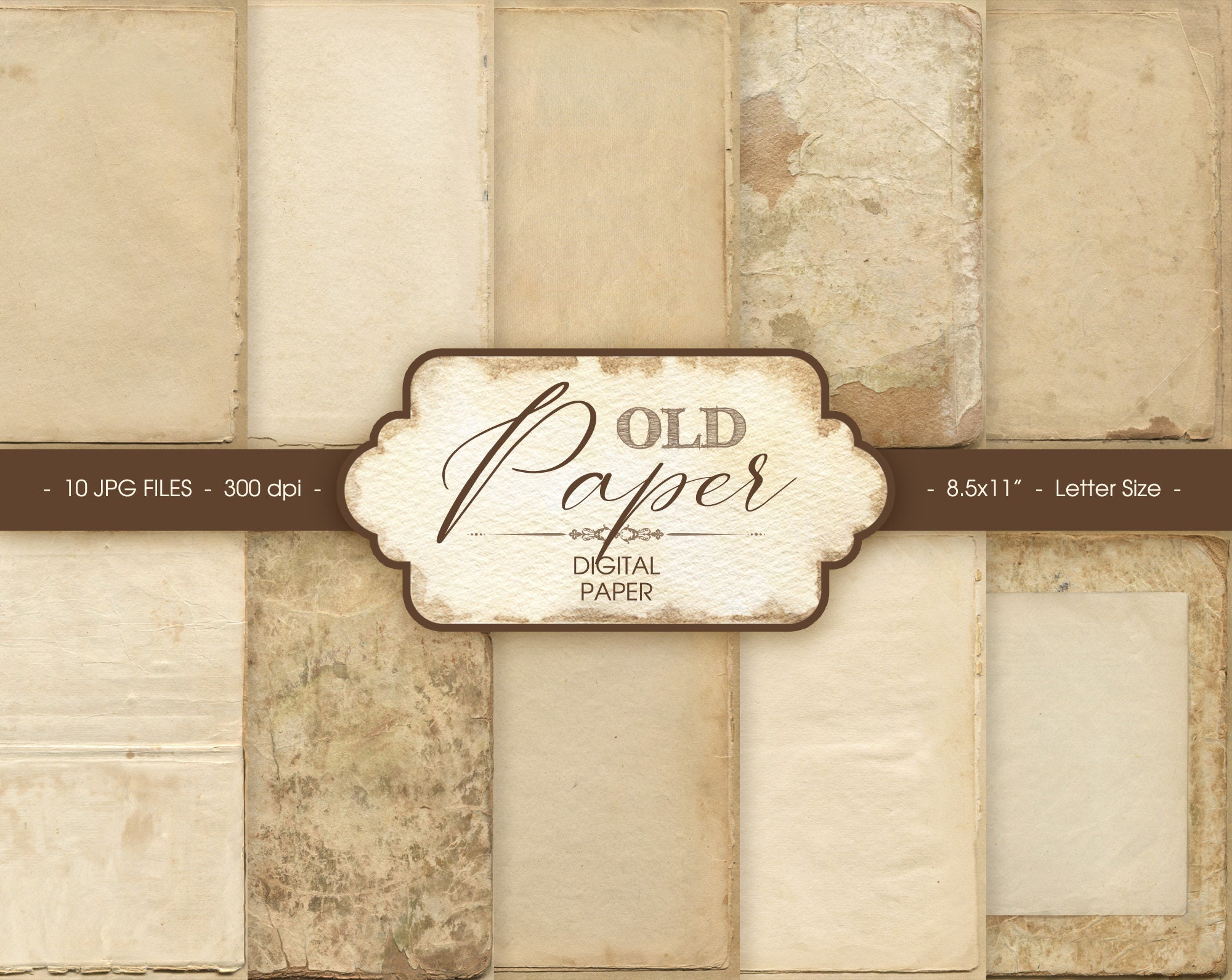 Old Paper Digital Download. Vintage Printable Scrapbook Paper - Etsy Canada