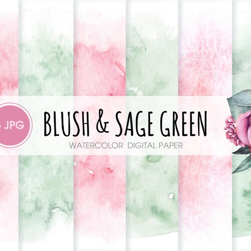 Light Green Sage Watercolor Background Clipart Abstract - Etsy