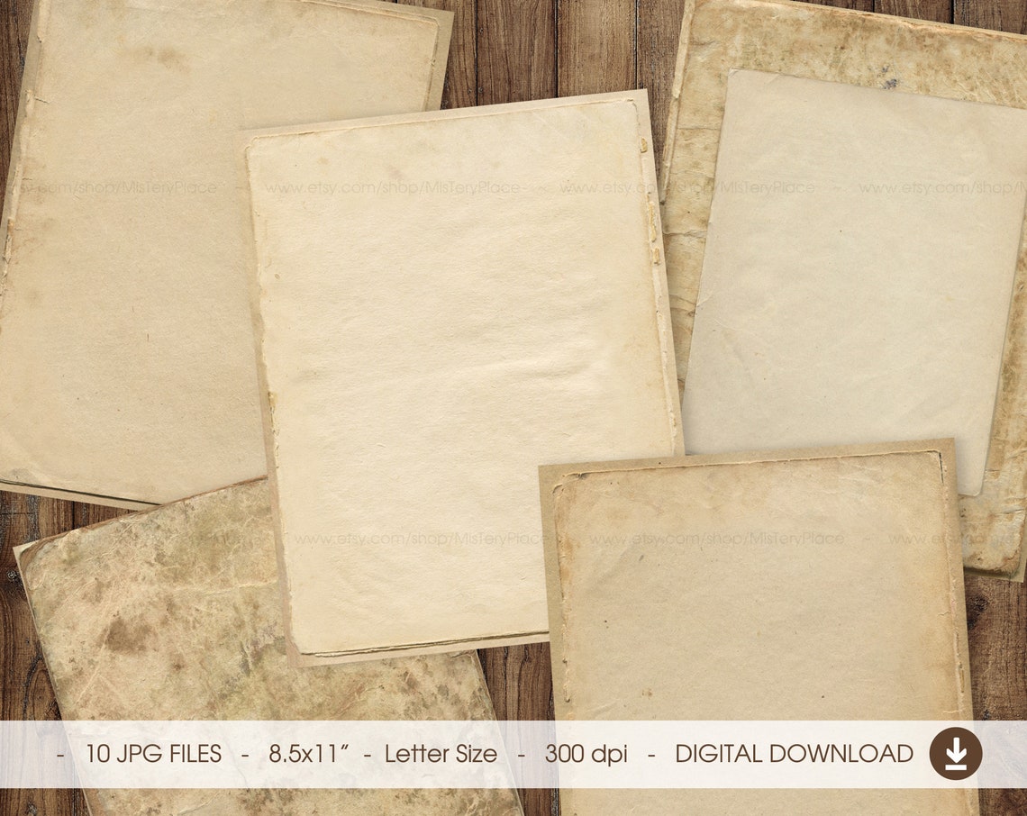 Old Paper Digital Download. Vintage Printable Scrapbook Paper | Etsy Canada