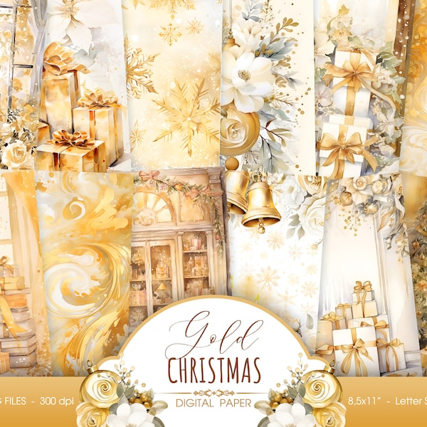 Christmas Digital Paper - Etsy