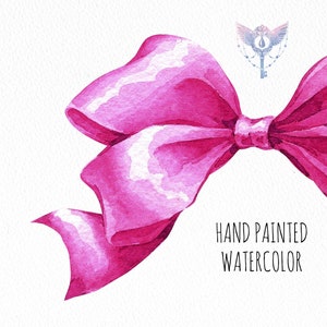 Watercolor Bow Clipart PNG, Hand Painted Watercolor Multicolor Bows ...
