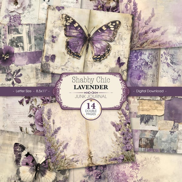 Purple Collage Kit - Etsy