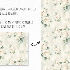 Sage Green Floral Seamless Pattern. Wedding Printable Pastel Digital ...