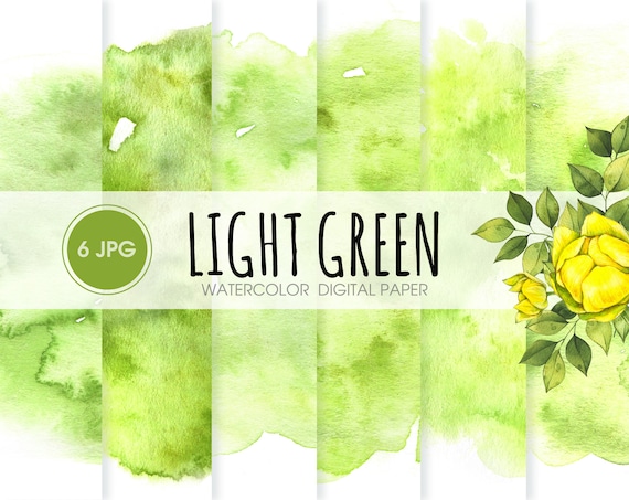Green Watercolor Digital Paper Abstract Watercolor Splash - Etsy
