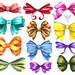 Watercolor Bow Clipart PNG, Hand Painted Watercolor Multicolor Bows ...