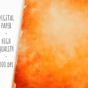 Vintage Orange Digital Paper, Abstract Grunge Fall Wedding Scrapbook ...