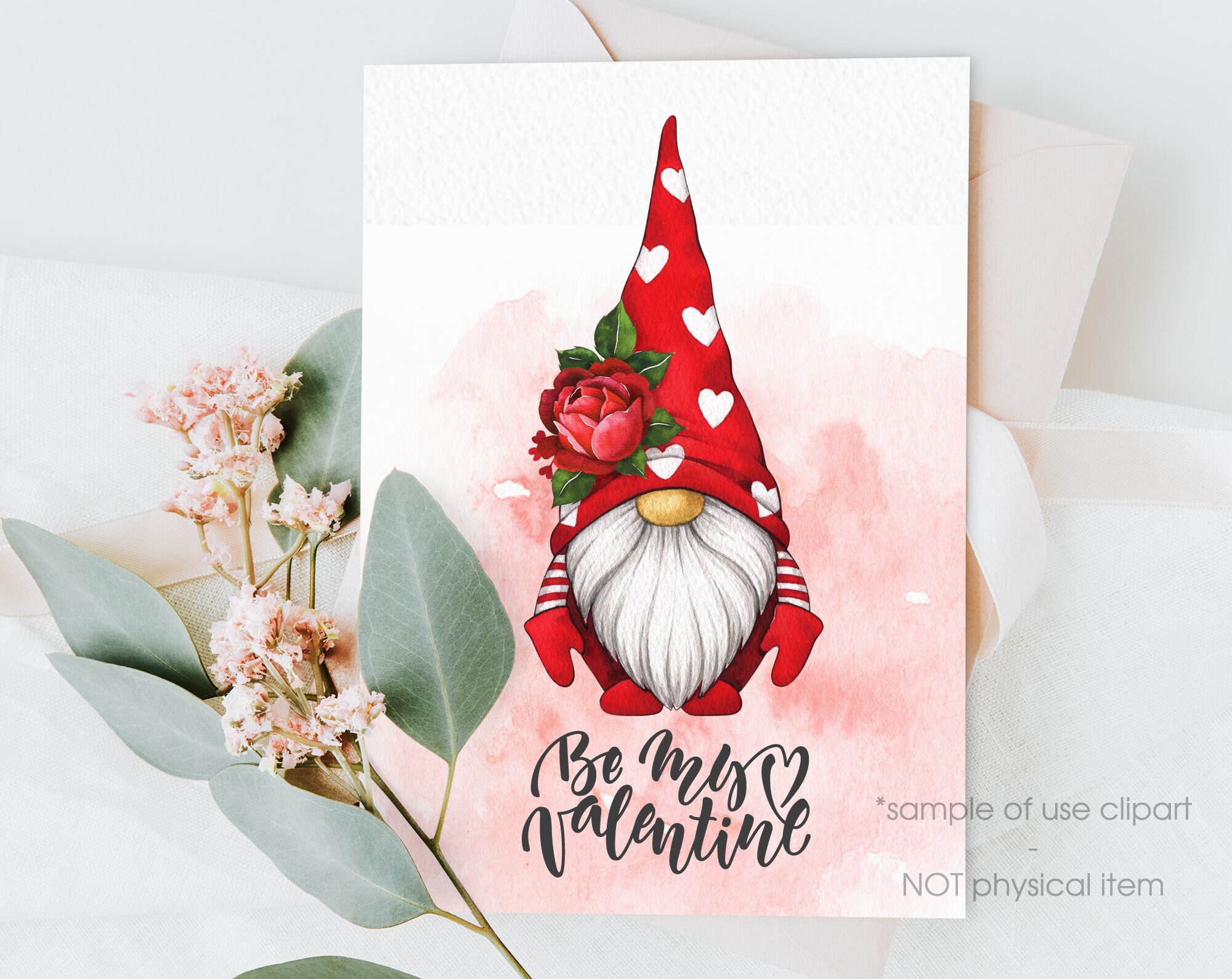 Valentine Gnomes PNG Clipart. Valentines Day Cute Gnome | Etsy Canada