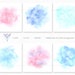 Blue and Pink Watercolor Digital Paper, Abstract Watercolor Stain ...
