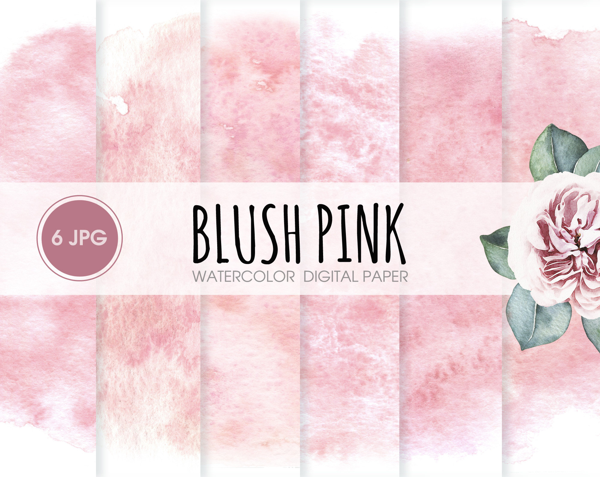 Blush Pink Watercolor Paper, Abstract Textures (digital Download) - Etsy