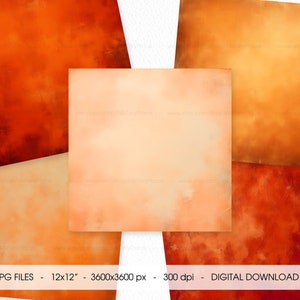 Vintage Orange Digital Paper, Abstract Grunge Fall Wedding Scrapbook ...