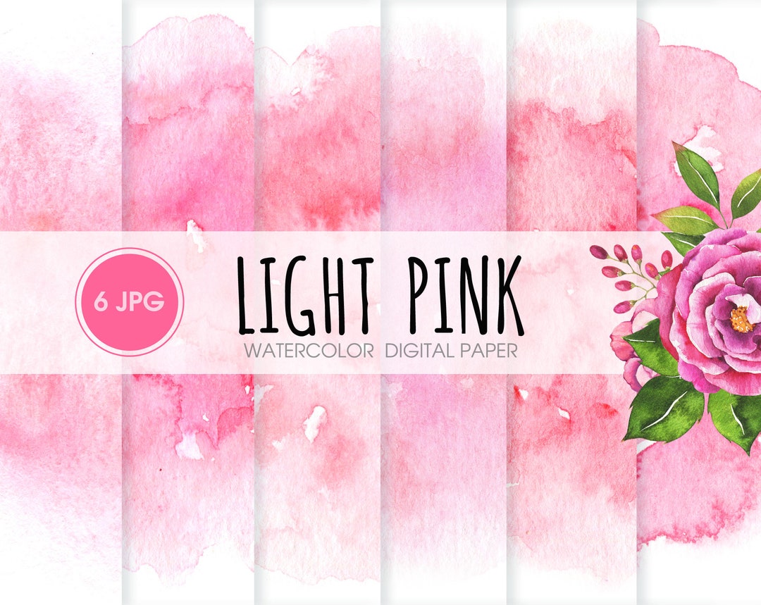 Pink Watercolor Digital Paper, Abstract Watercolor Splash, Watercolor ...