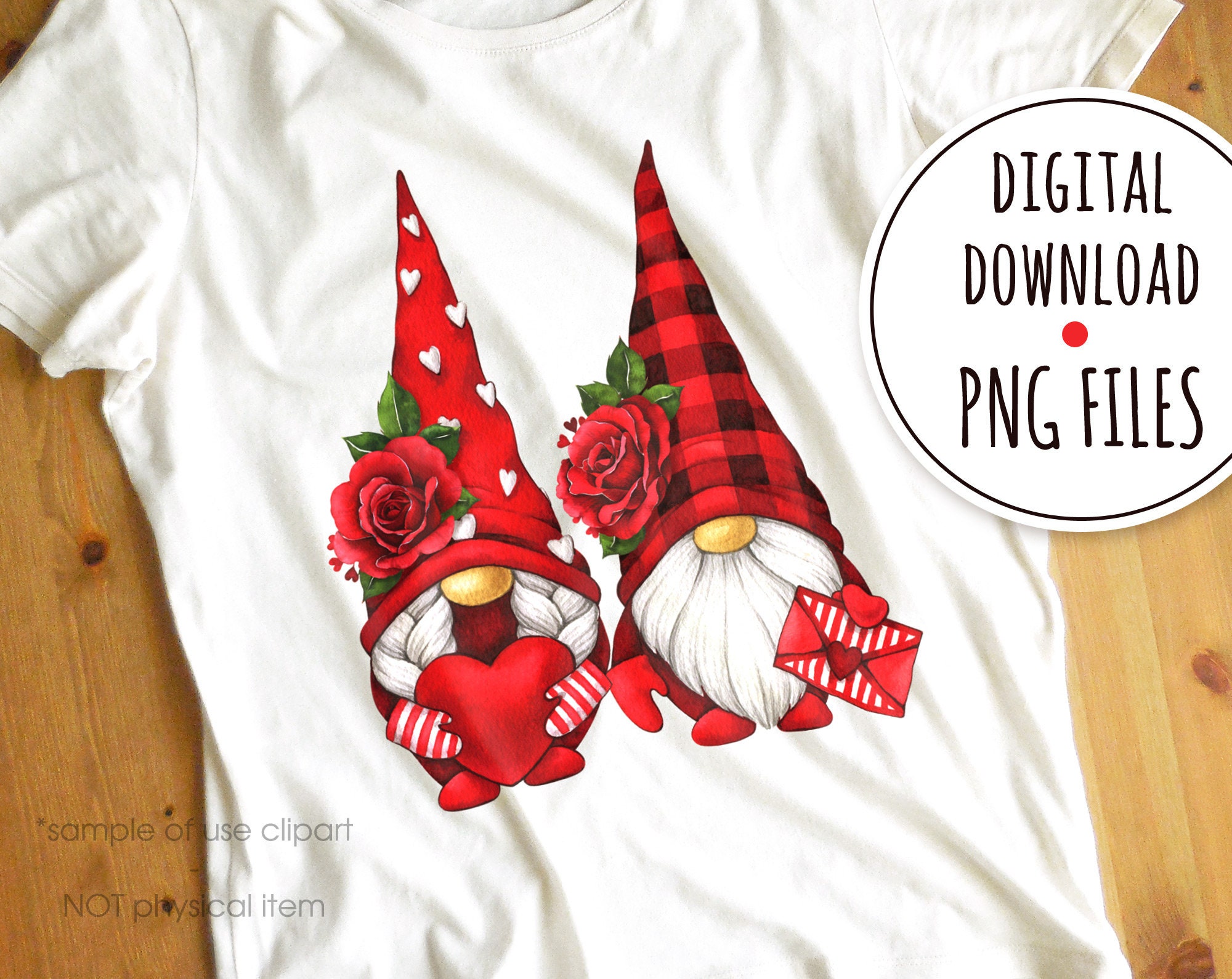 Valentine Gnomes PNG Clipart. Valentines Day Cute Gnome | Etsy Canada