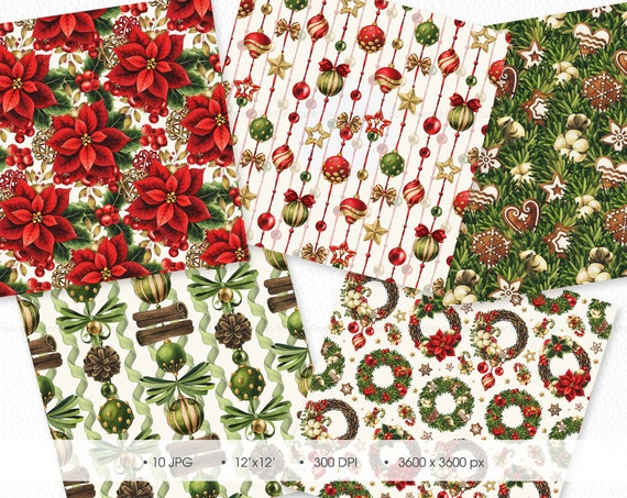 Paper & Party Supplies Digital download scrapbook paper. Vintage ...