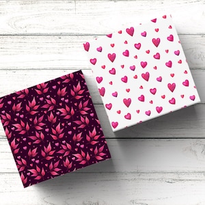 Love Digital Paper Pack. Valentines Digital Paper With Seamless Pattern ...