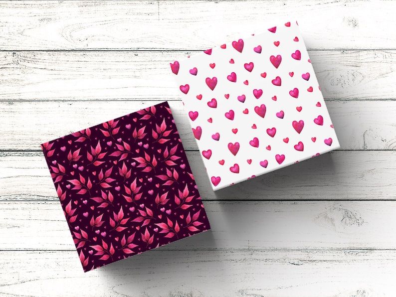 Love Digital Paper Pack. Valentines Digital Paper With | Etsy