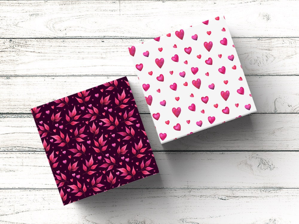 Love Digital Paper Pack. Valentines Digital Paper With | Etsy